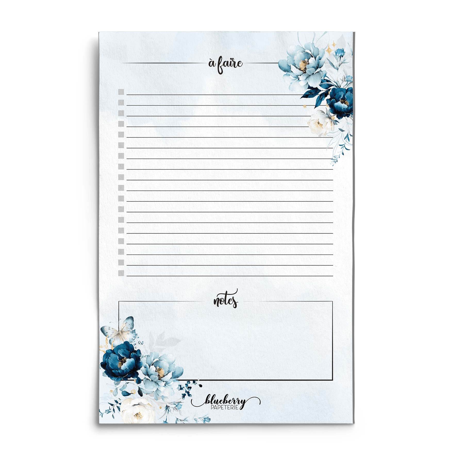 Notepad Azul Garden – Blueberry Papeterie