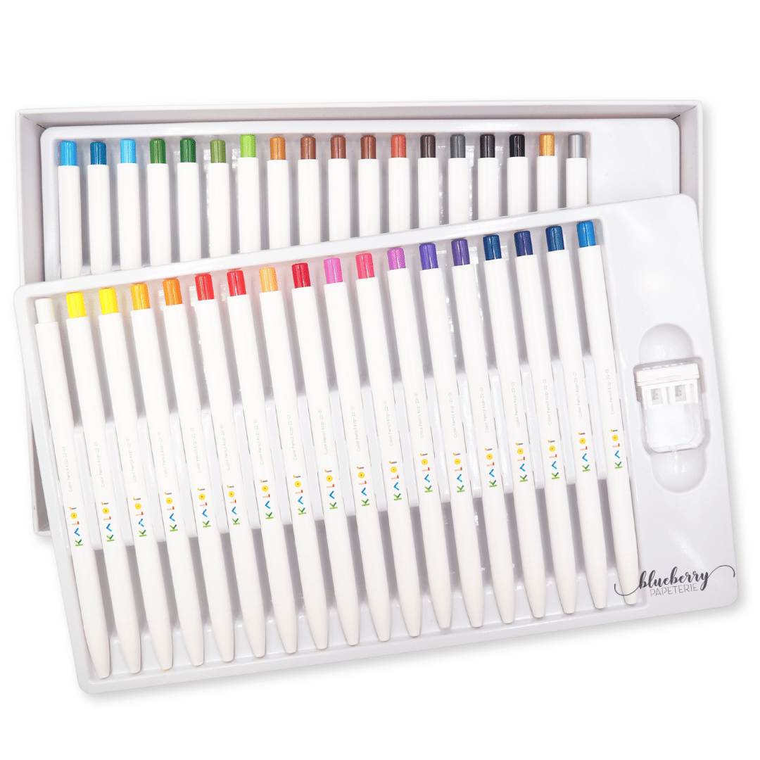 Crayons de bois rétractables Kalor – Blueberry Papeterie