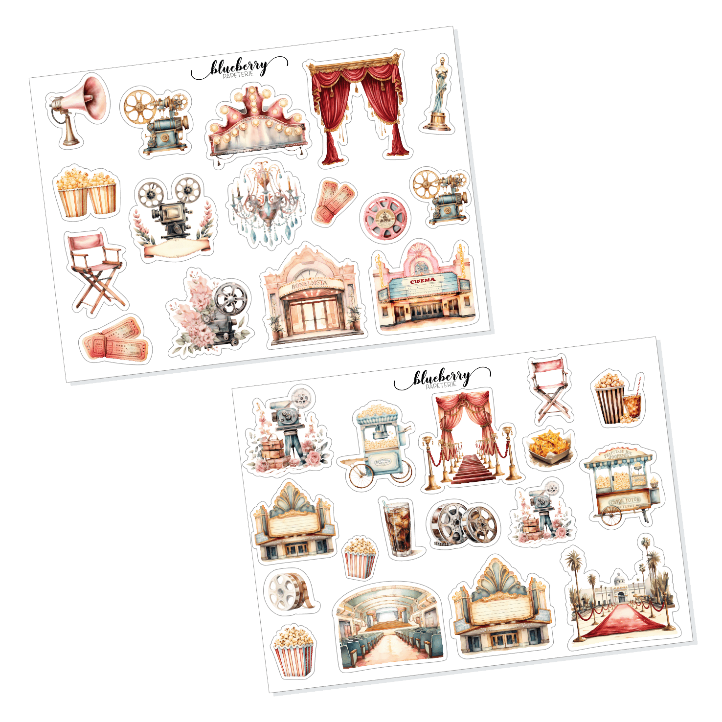 Stickers Cinema – Blueberry Papeterie