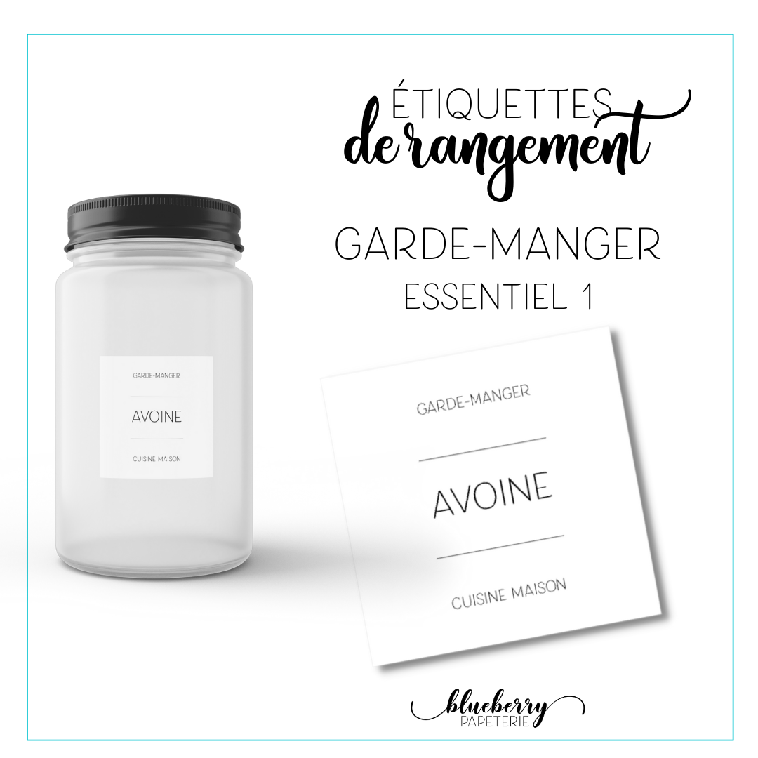 Autocollants Étiquettes d'organisation Garde-manger essentiel 1 ...