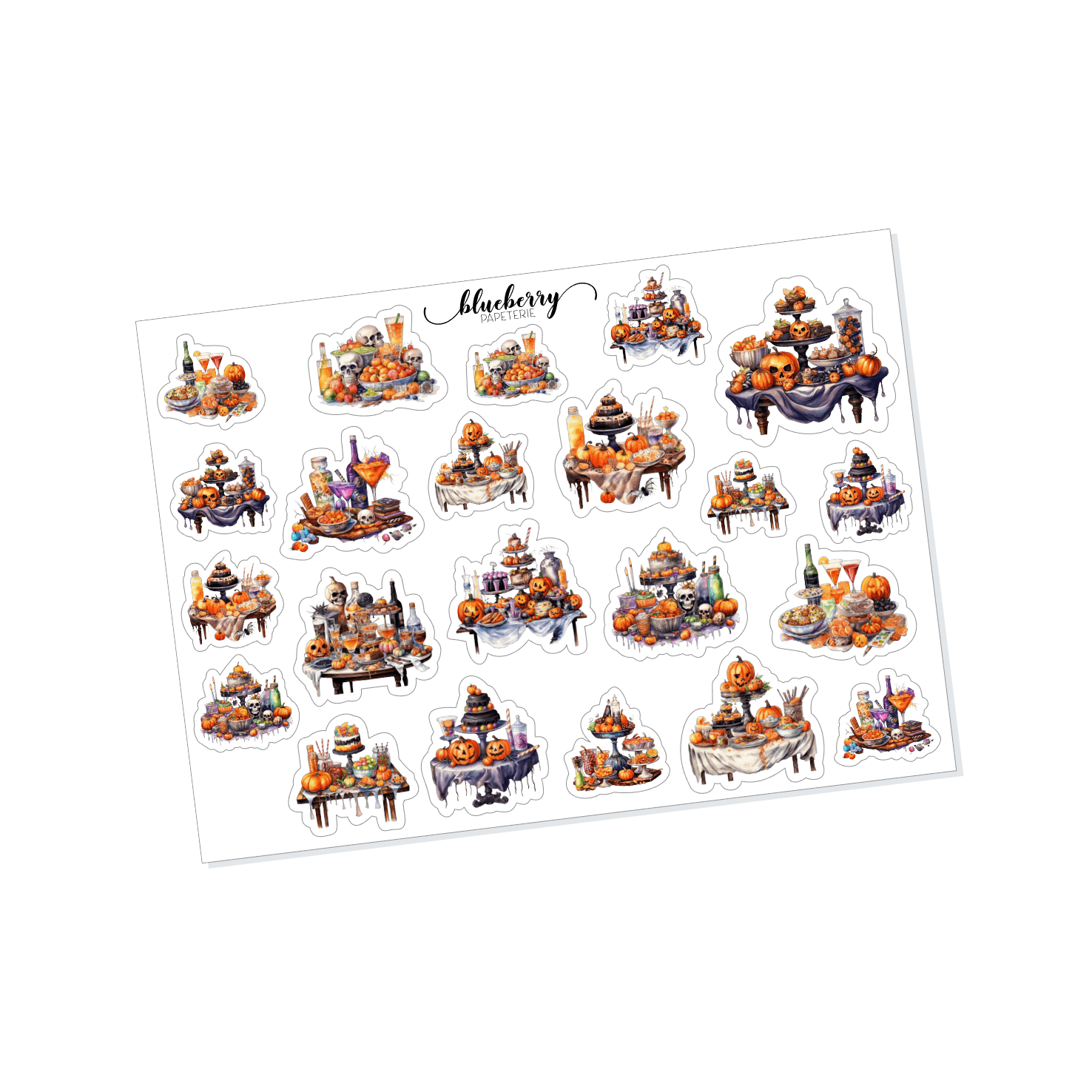 Stickers Halloween tables – Blueberry Papeterie