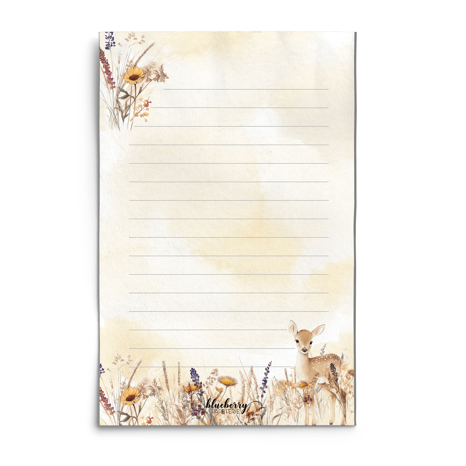 Fawn notepad – Blueberry Papeterie